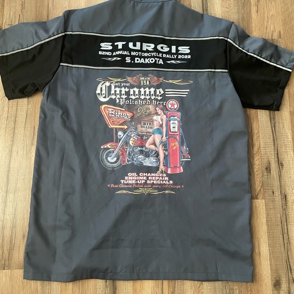 Biker Apparel | Shirts | Sturgis 222 Work Shirt Harley Davidson Biker ...